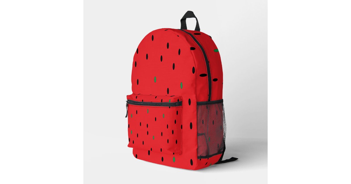 Red Watermelon Background Printed Backpack | Zazzle
