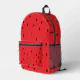 Red Watermelon Background Printed Backpack | Zazzle