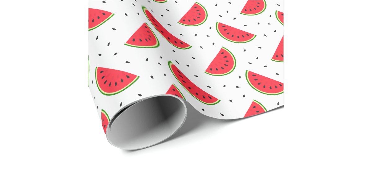 Red watermelons design wrapping paper | Zazzle