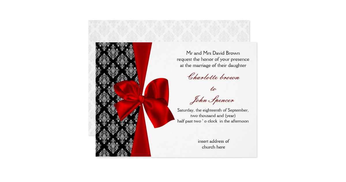 red wedding invitation | Zazzle.com