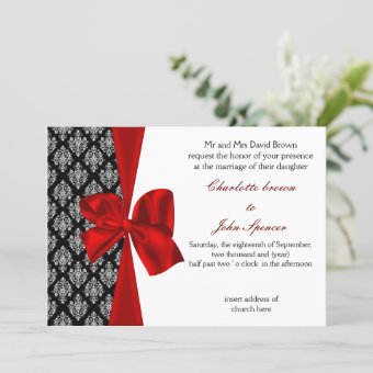 red wedding invitation | Zazzle