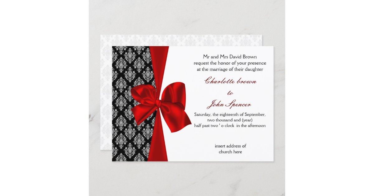 red wedding invitation | Zazzle