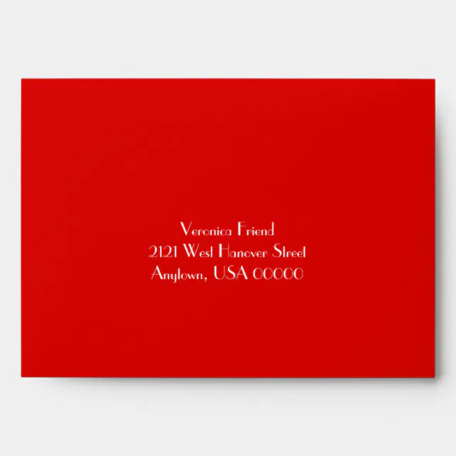 Red Wedding Invitation Envelope | Zazzle