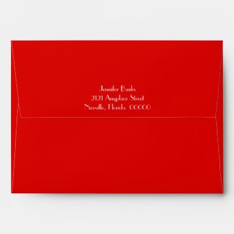 Red Wedding Invitation Envelope | Zazzle