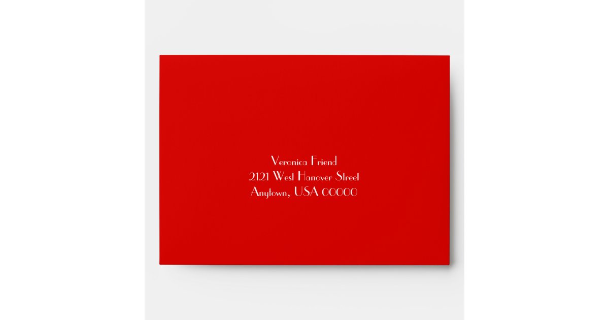 Red Wedding Invitation Envelope | Zazzle.com
