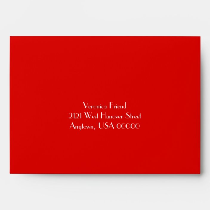Red Wedding Invitation Envelope | Zazzle.com