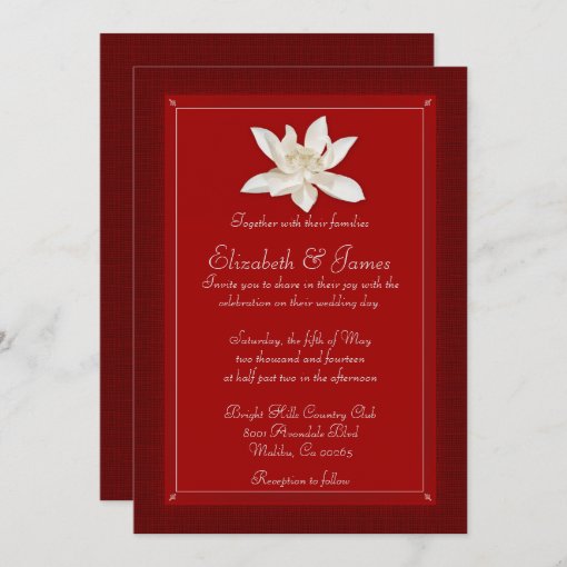 Red Wedding Invitations | Zazzle