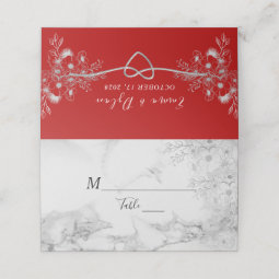 Red Wedding Place Card | Zazzle