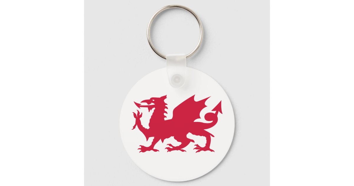 Red Welsh Dragon Keychain | Zazzle