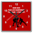 Personalized Wrestling Bedroom Decor, CLOCK | Zazzle.com