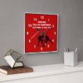 Red, White and Black Personalized Wrestling Clock | Zazzle
