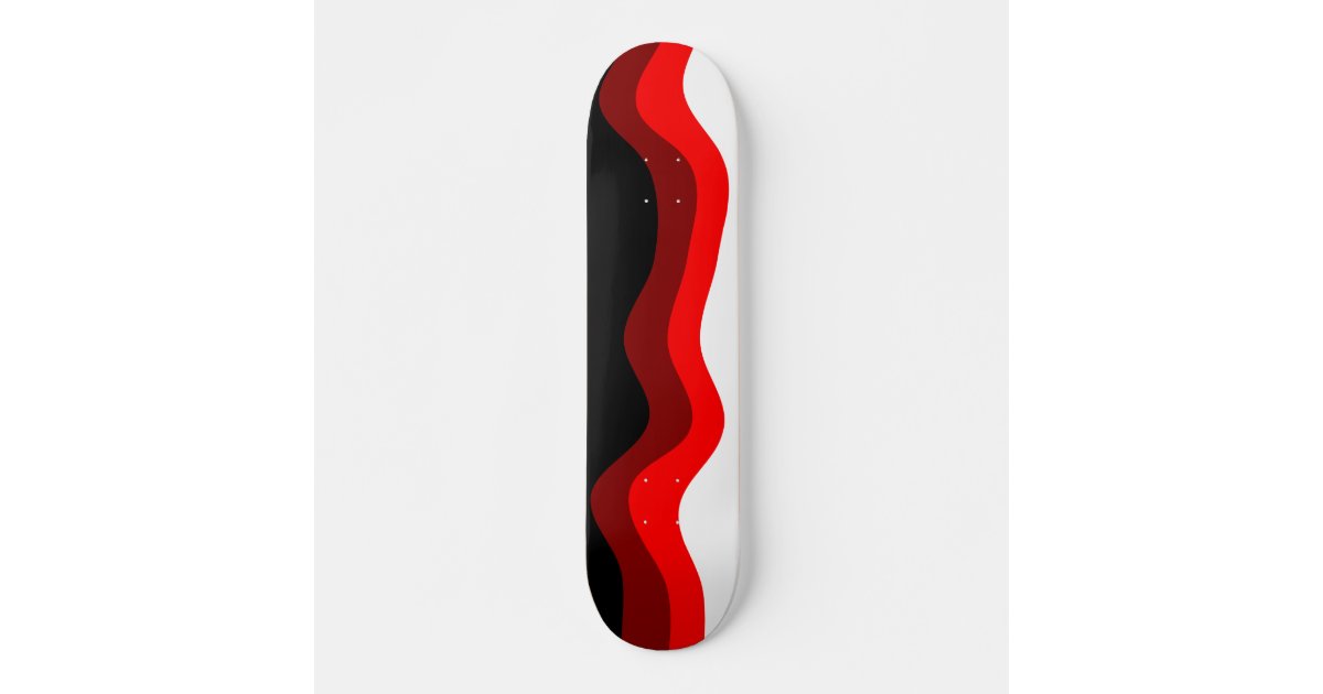 Red, White and Black Skateboard | Zazzle