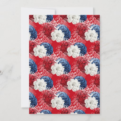 Red White and Blue 4th July Engagement Party Invitation | Zazzle