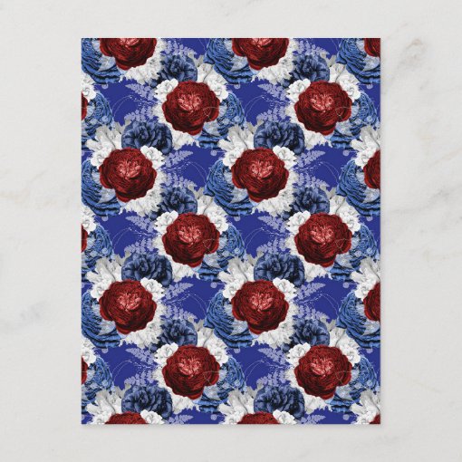 Red White and Blue 4th July Wedding Guest Details Enclosure Card | Zazzle