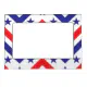 Red White and Blue American July 4 Party Magnetic Picture Frame | Zazzle