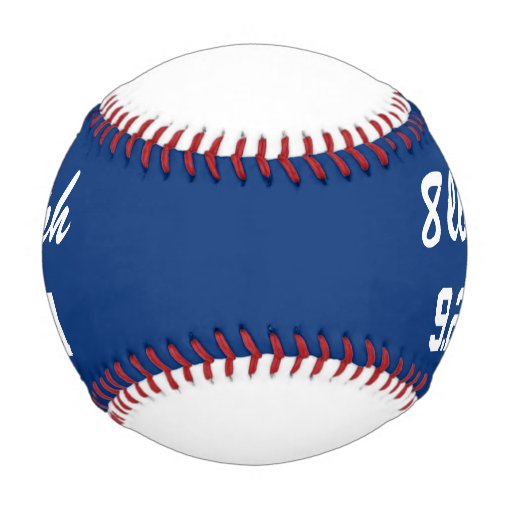 Red White and Blue Baby Stats Baby’s First Baseball | Zazzle