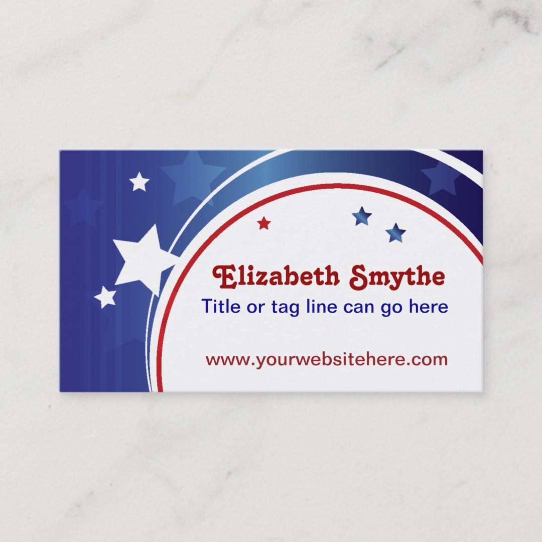 Red White and Blue Business Card | Zazzle