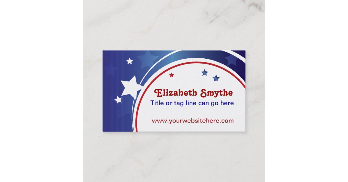 Red White and Blue Business Card | Zazzle