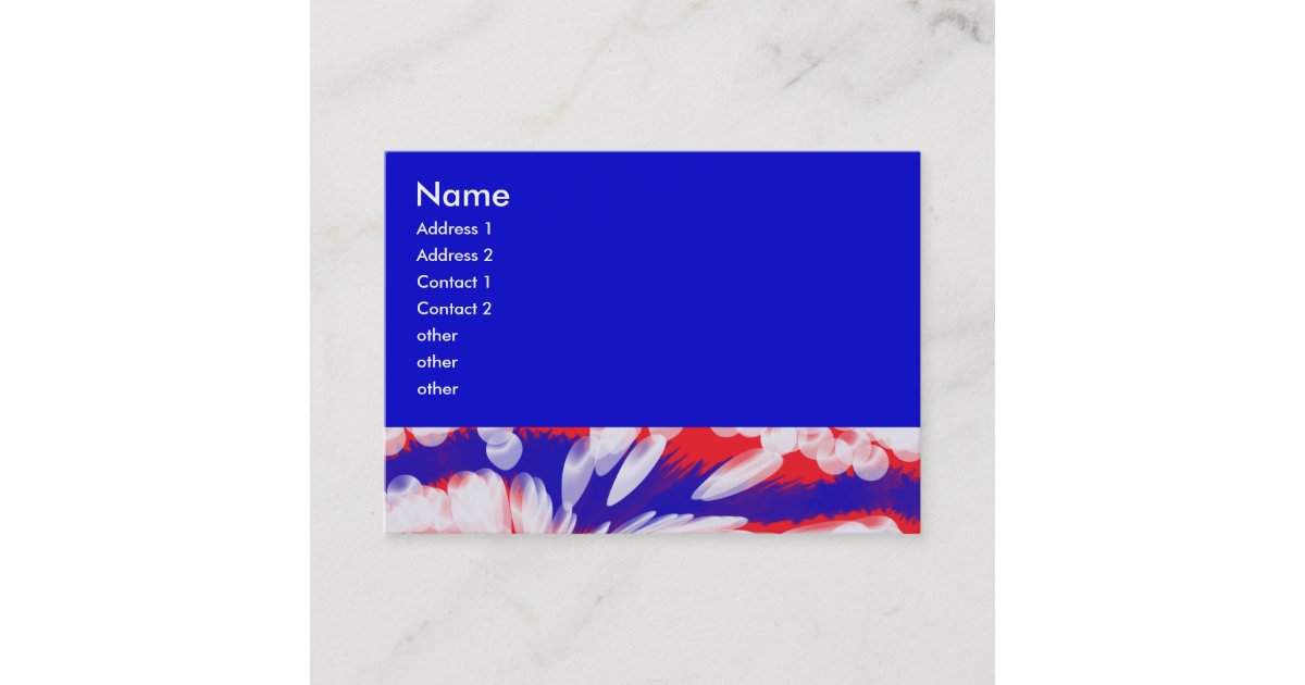 red white and blue, business card | Zazzle