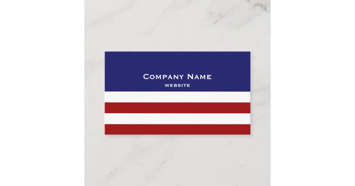 Red, White and Blue Business Card | Zazzle
