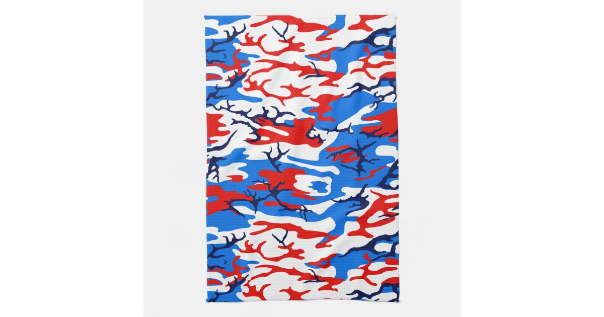 Red White and Blue Camo Towel | Zazzle
