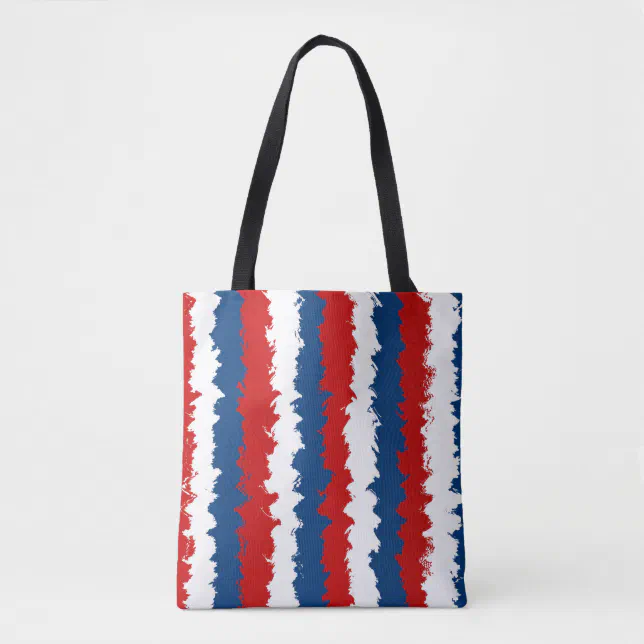 Red, White and Blue Cool Stripe Tote Bag | Zazzle