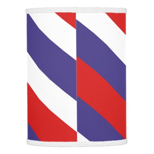 Red White and Blue Diagonal Stripe Monogram Lamp Shade | Zazzle
