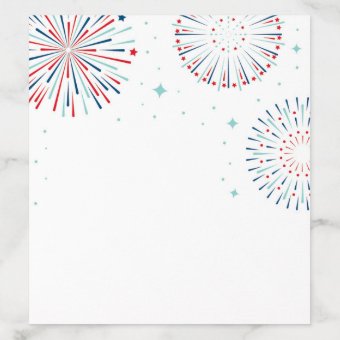 Red, White and Blue Fireworks Envelope Liner | Zazzle