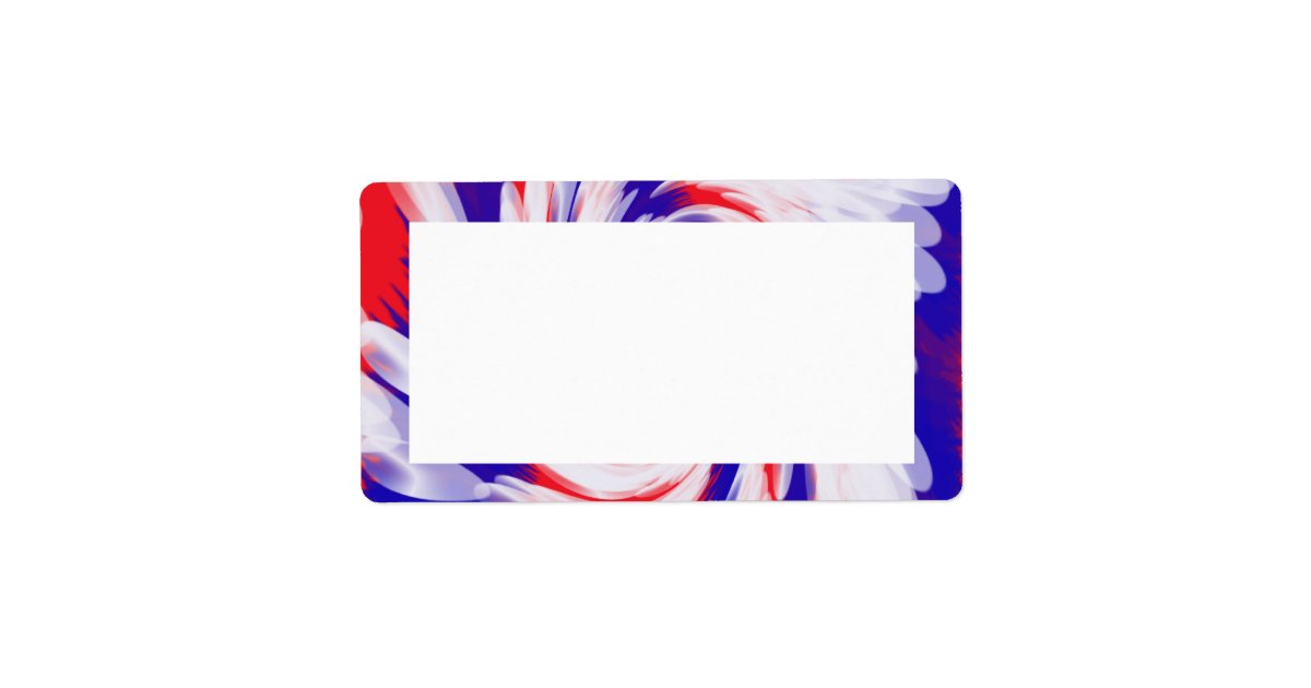 red white and blue label | Zazzle