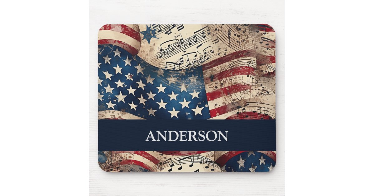Red White and Blue Mouse Pad | Zazzle