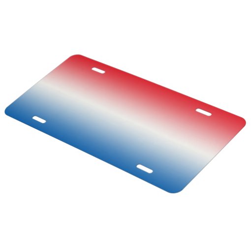 “Red White And Blue Ombre” License Plate | Zazzle