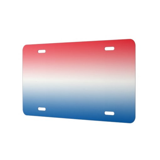 “Red White And Blue Ombre” License Plate | Zazzle