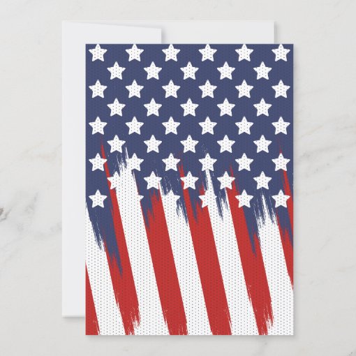 Red White And Blue Patriotic Invitation | Zazzle