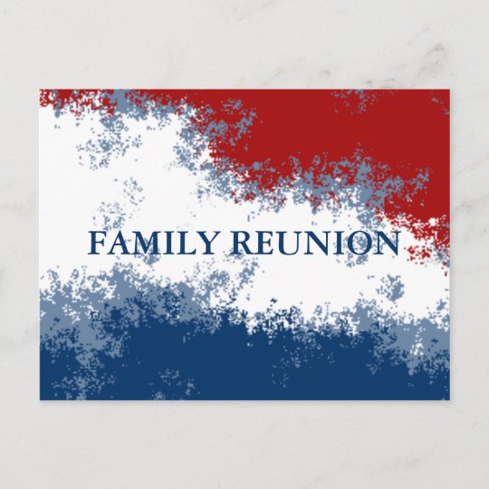 Red White and Blue Reunion Postcard | Zazzle.com