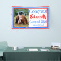 Red White and Blue School Colors Photo Banner | Zazzle