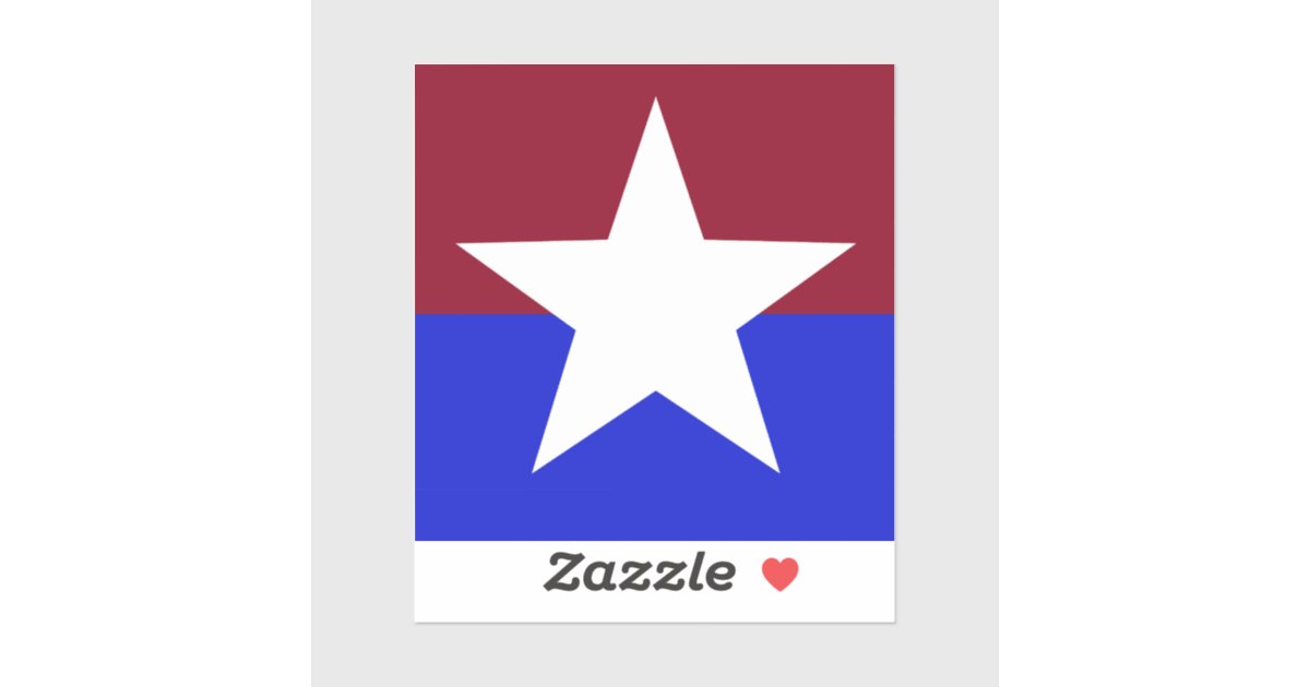 Red, White and Blue Star Custom-Cut Vinyl Sticker | Zazzle