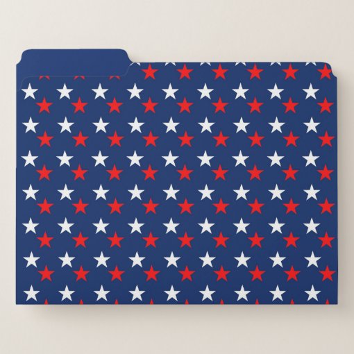 Red White and Blue Star Patterns File Folder | Zazzle