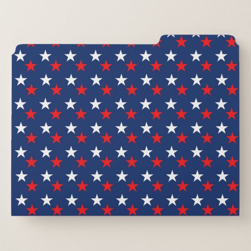 Red White and Blue Star Patterns File Folder | Zazzle