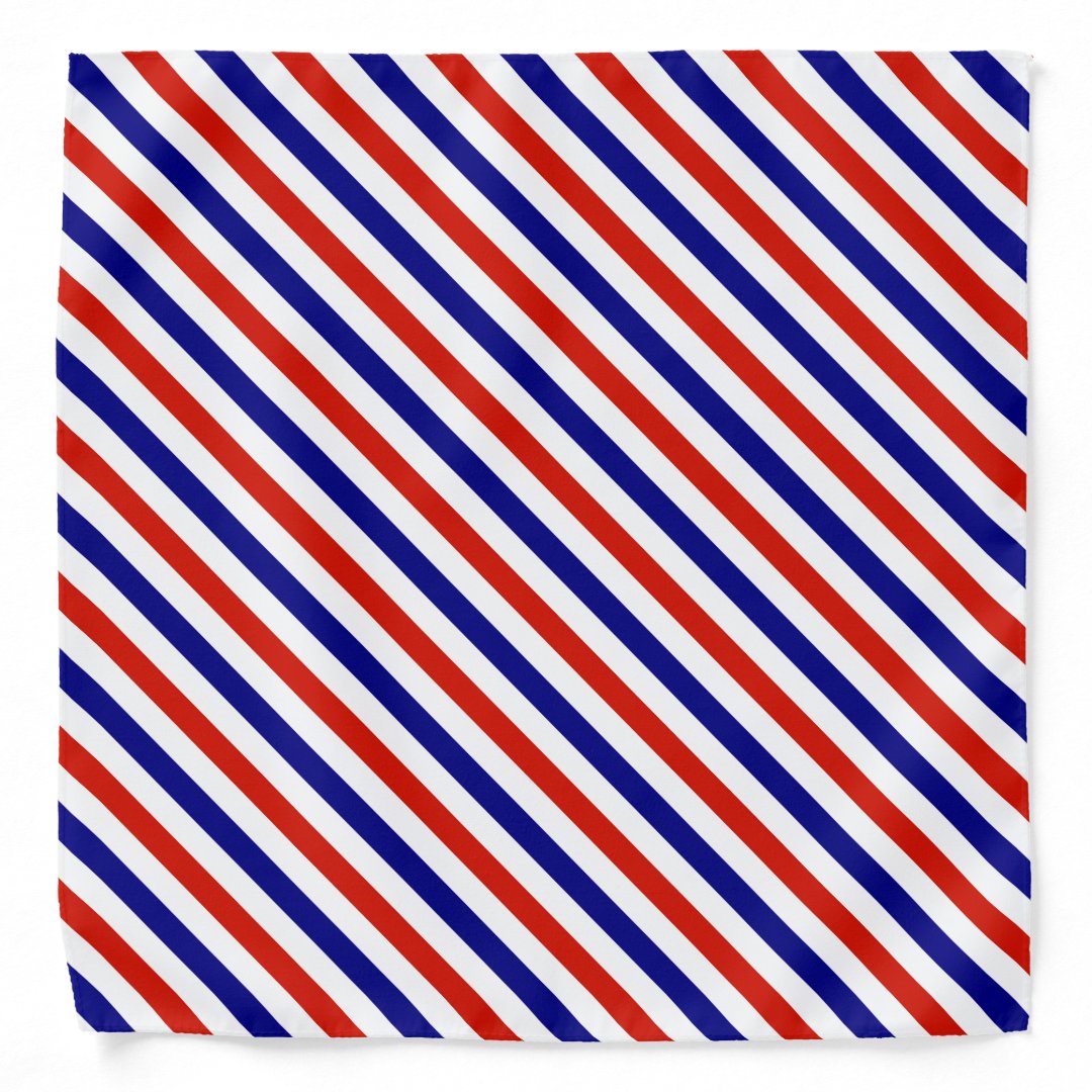 Red White and Blue Striped Bandana | Zazzle
