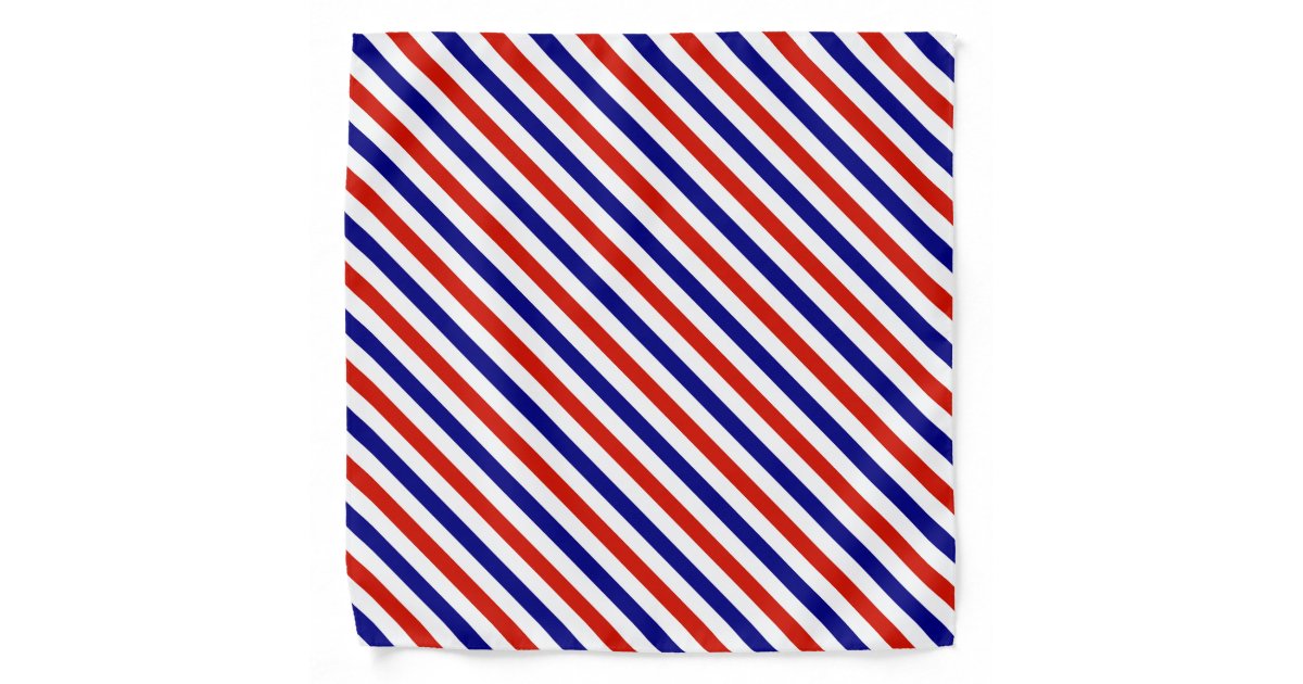 Red White and Blue Striped Bandana | Zazzle