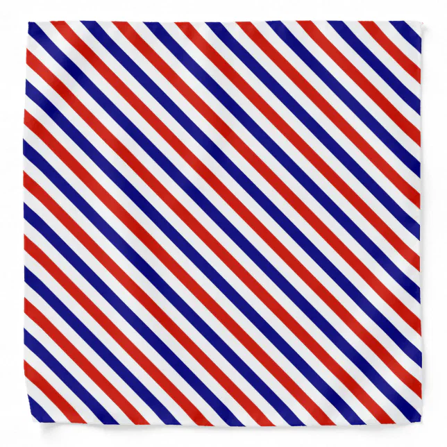 Red White and Blue Striped Bandana | Zazzle