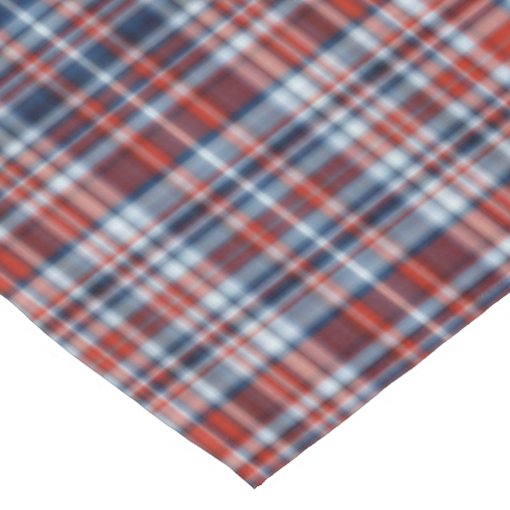 Red White and Blue Tartan Tablecloth | Zazzle