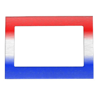 Red And White Stripes Magnetic Picture Frames | Zazzle