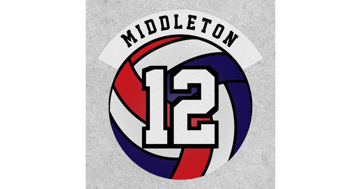 Red, White and Blue Volleyball Patch | Zazzle