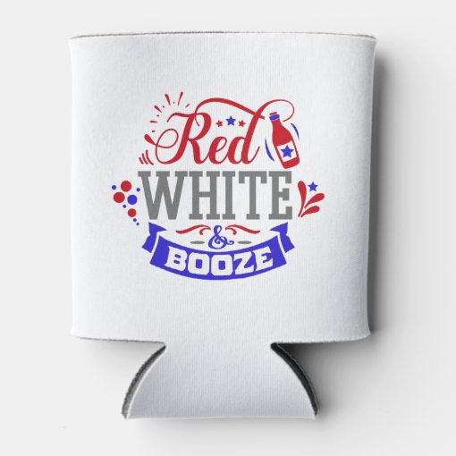 Red White and Booze Can Cooler | Zazzle