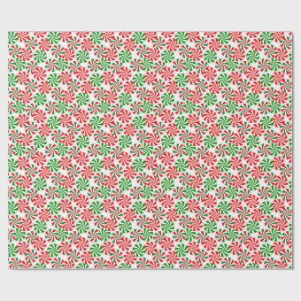 Red White and Green Peppermint Candy Swirl Pattern Wrapping Paper | Zazzle
