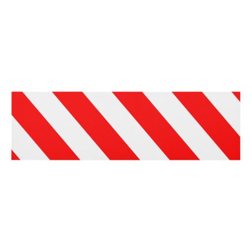 Red White Attention Warning Stripes Panel Wall Art | Zazzle