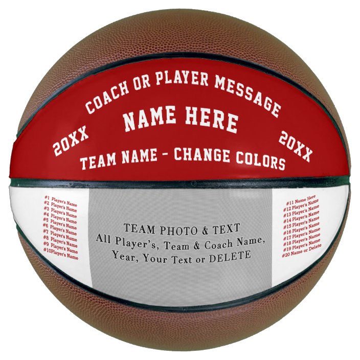 Red, White Basketball Gifts for Coaches, Players | Zazzle.com