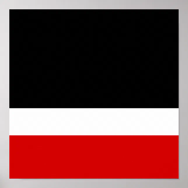 Red White Black Colorblock Poster | Zazzle