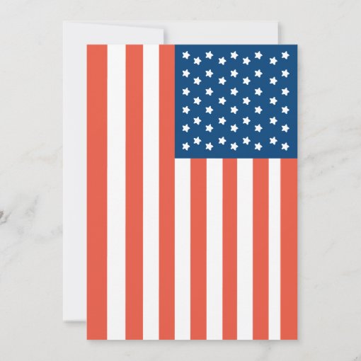 Red White Blue 4th of July Party Simple Classic Invitation | Zazzle